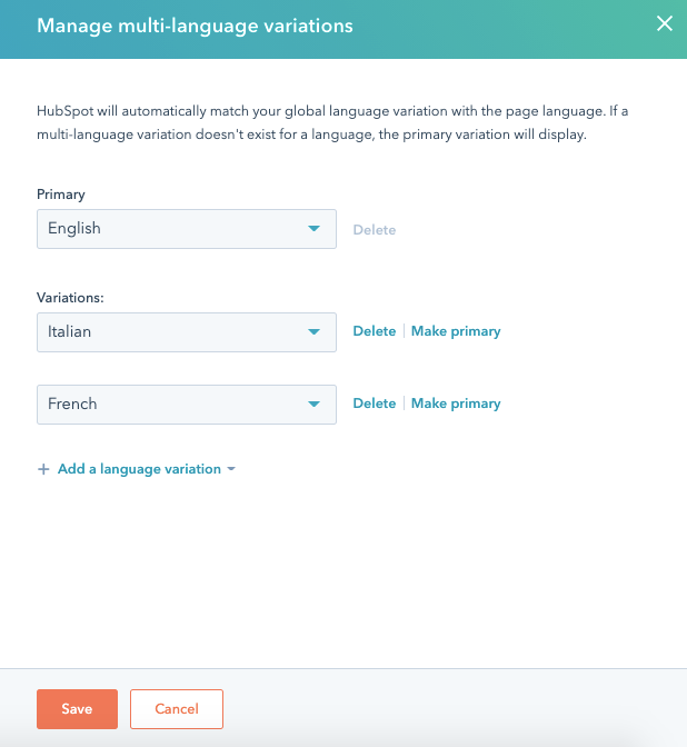 Create pages in multiple languages